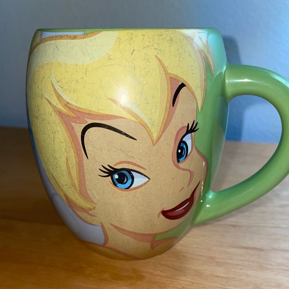 Disney | Dining | Disney Tinkerbell Mug With Green Handle | Poshmark